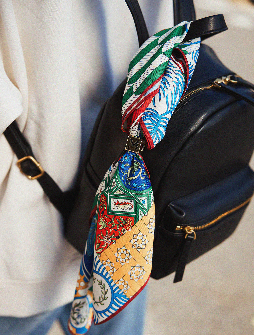 The Quadre – Majestic Garden Scarf & Gold Trim Set | Mandatory